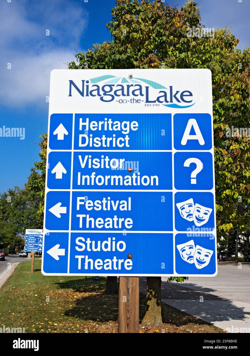Niagara on the Lake, Canada / Tourist Information Sign on Picton Street ...