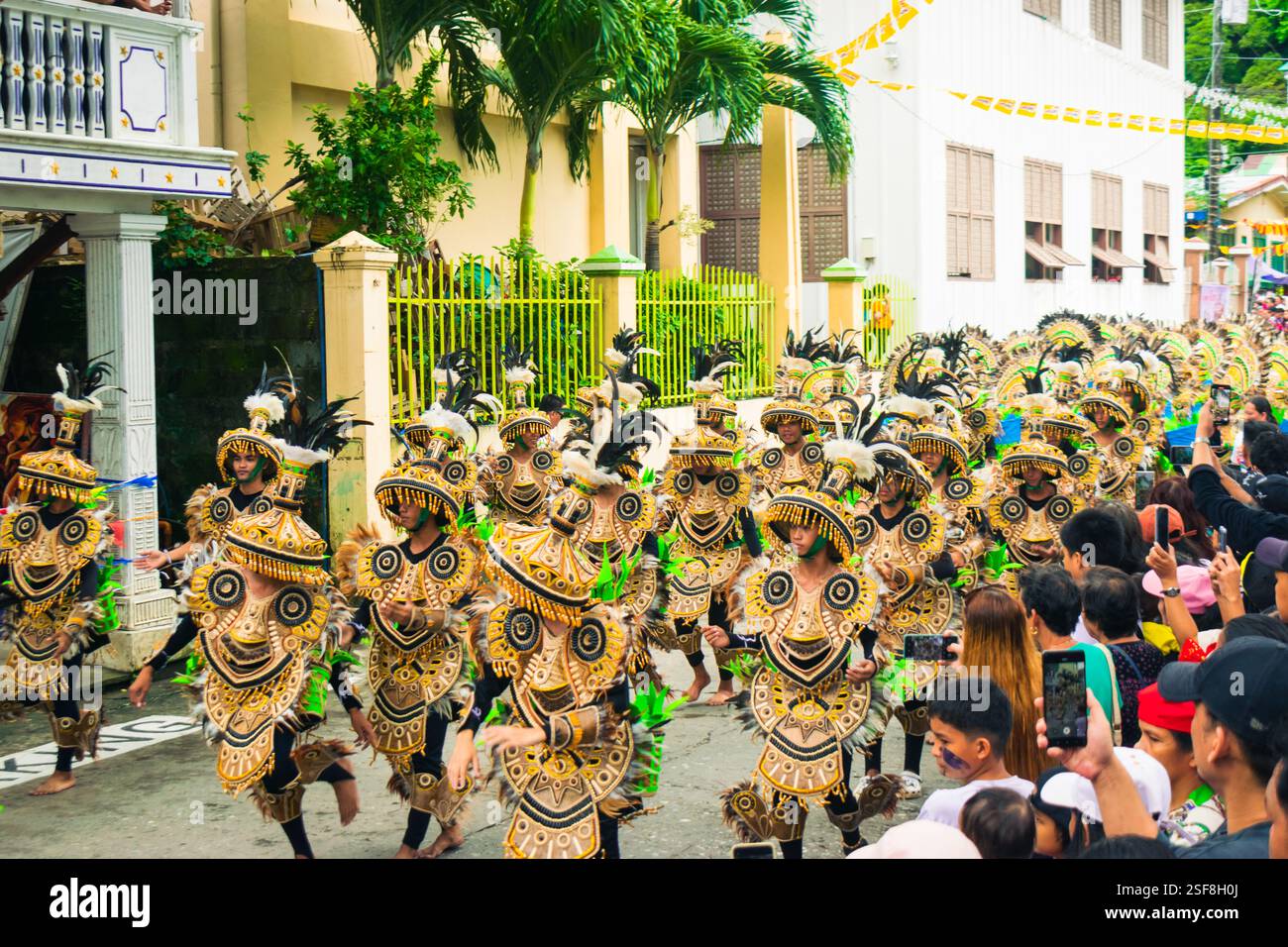 Romblon, Romblon, Philippines. January 11, 2025. Colorful costumes of street dancers during the ...