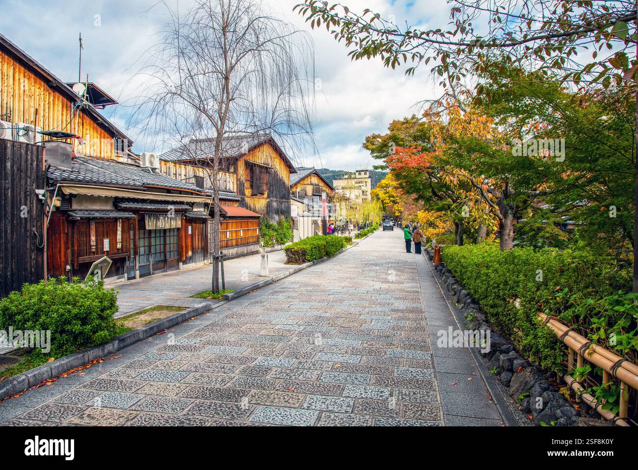 GION, KYOTO, JAPAN - Traditional old Japanese wood houses in Kyoto ...