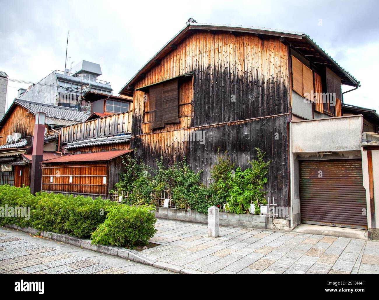 GION, KYOTO, JAPAN - Traditional old Japanese wood houses in Kyoto ...