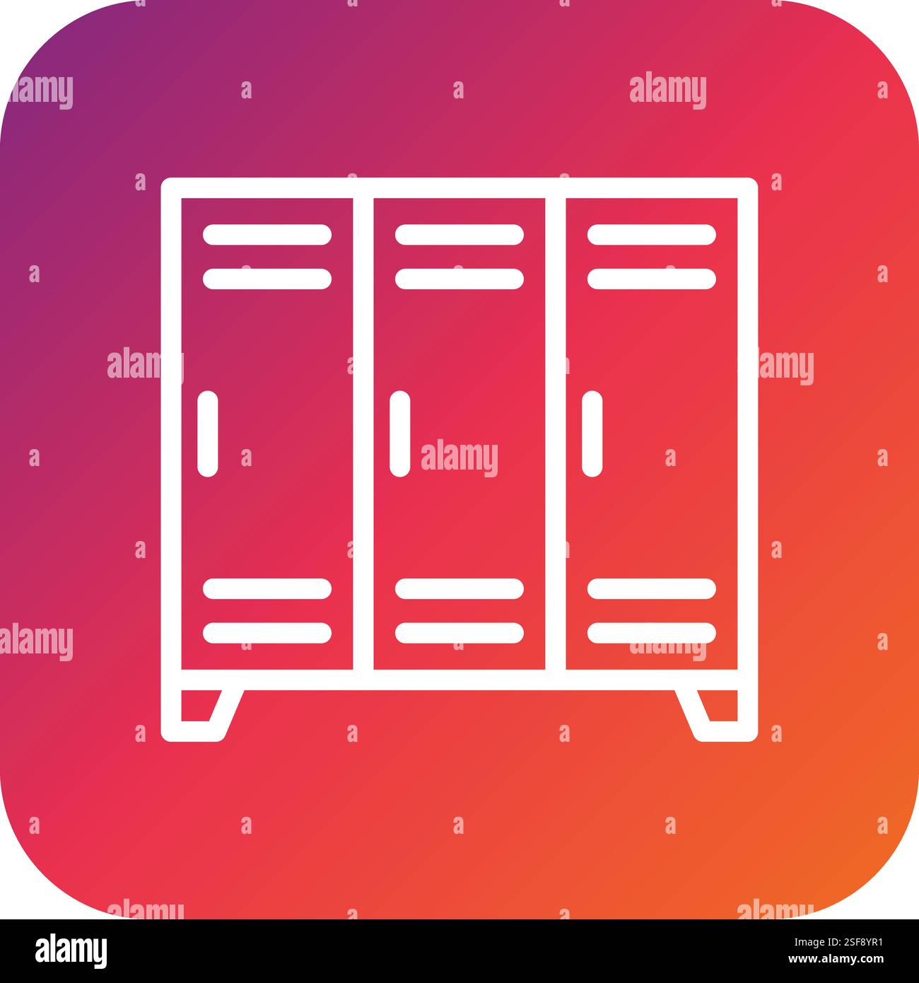 Lockers Vector Icon Design Illustration Stock Vector Image & Art - Alamy