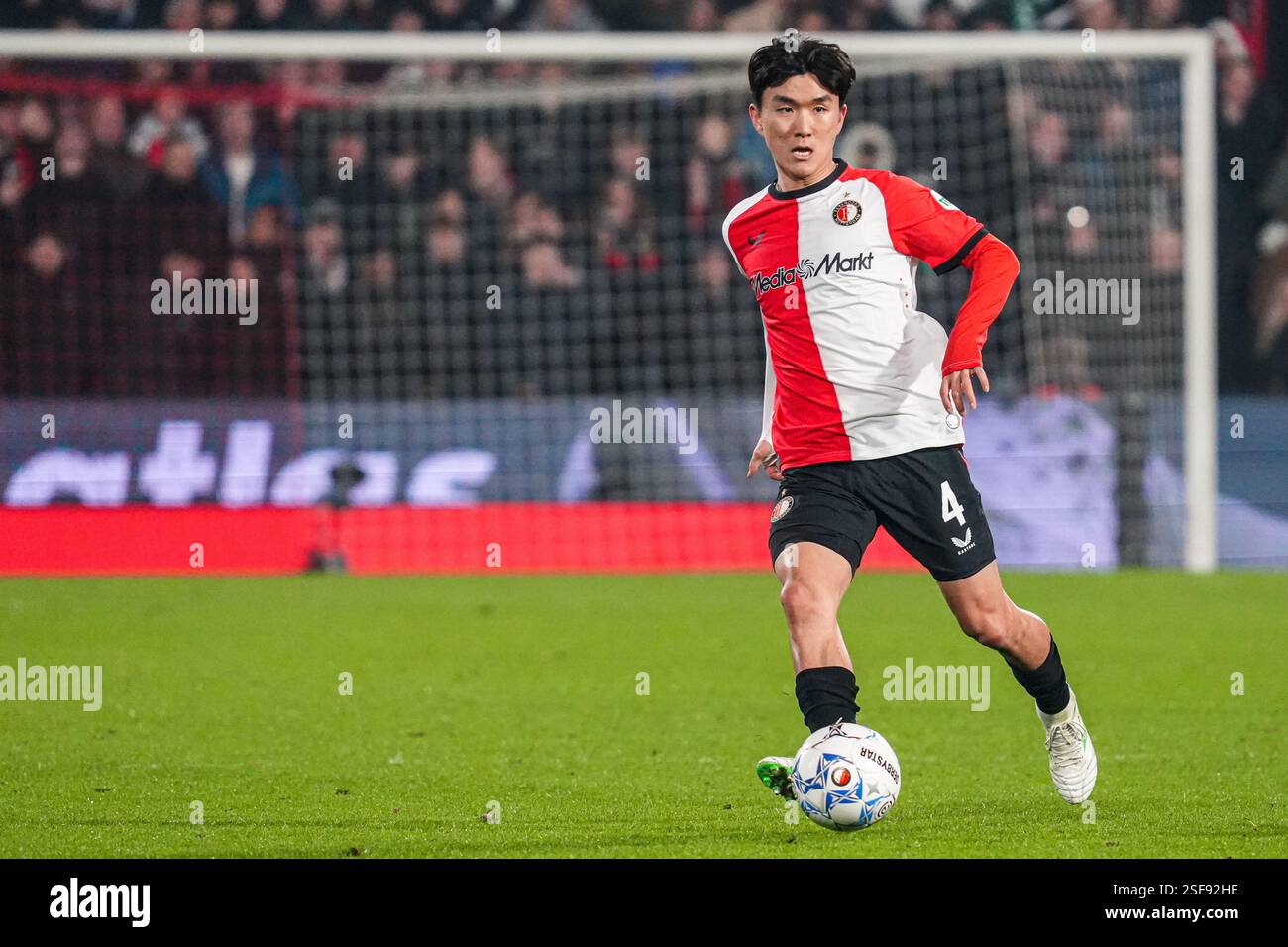 ROTTERDAM, NETHERLANDS - FEBRUARY 8: Inbeom Hwang of Feyenoord makes a ...