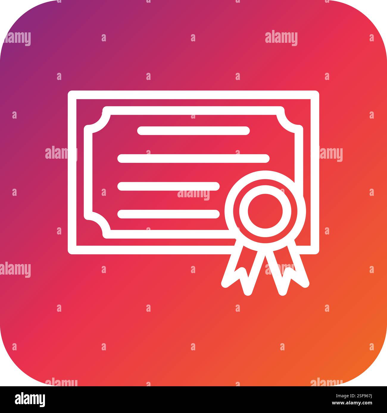 Certificate Vector Icon Design Illustration Stock Vector Image & Art ...