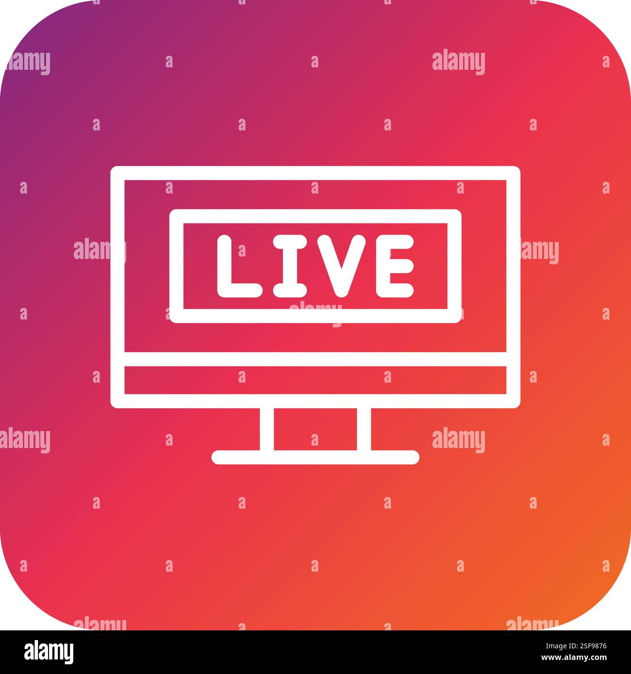 Live streaming icon 3d Stock Vector Images - Alamy