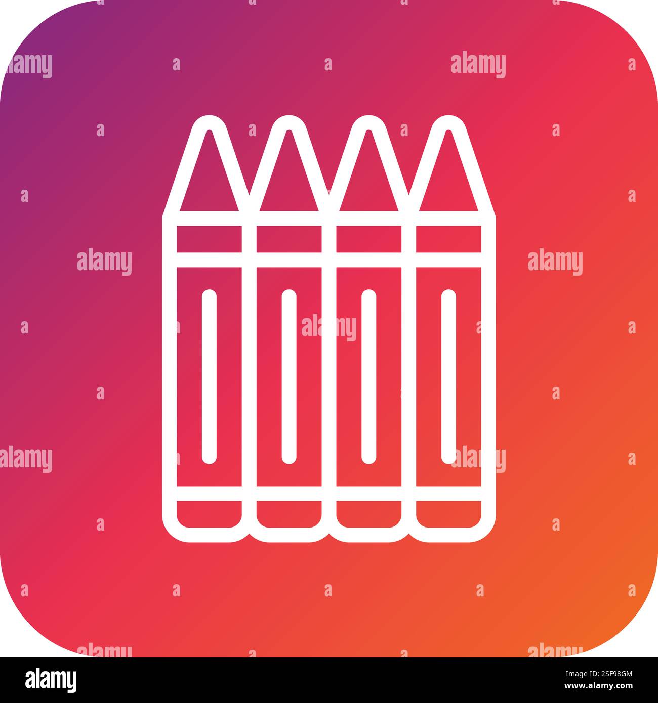 Crayons Vector Icon Design Illustration Stock Vector Image & Art - Alamy