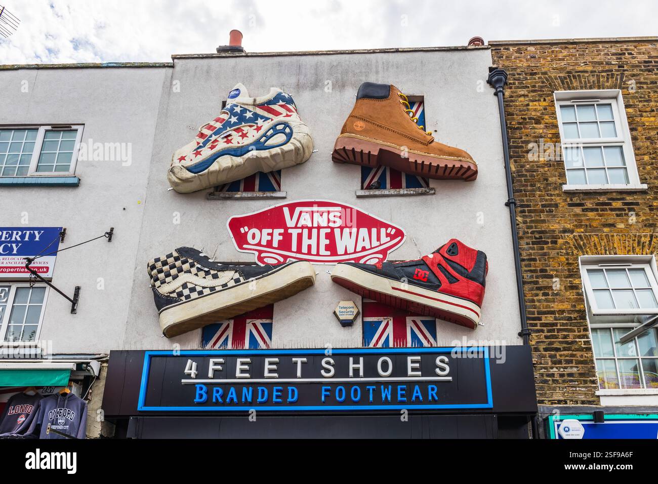 Iconic Shoe Storefront in Camden Town, London with Giant Shoe Display ...