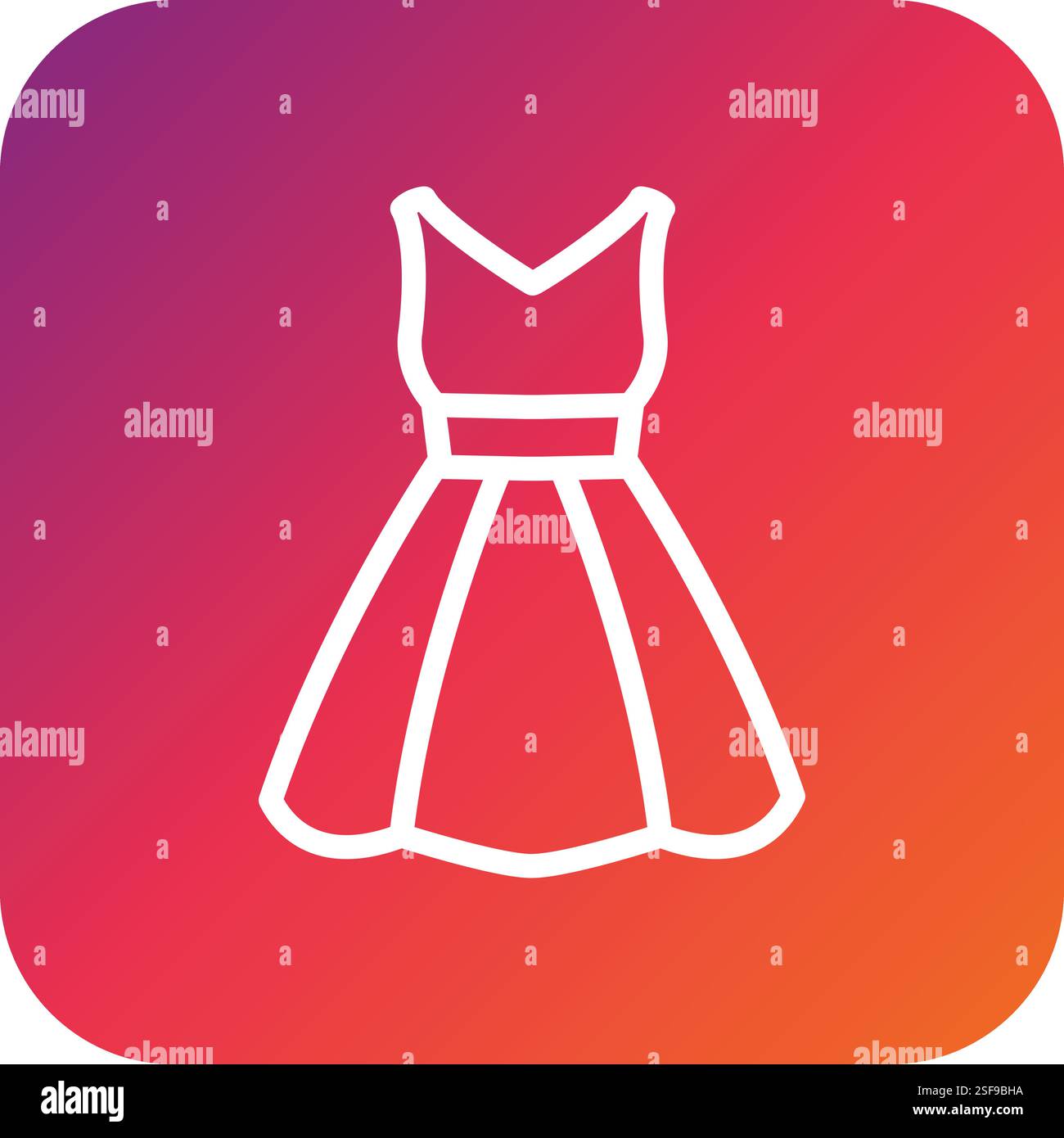 Wedding dress Vector Icon Design Illustration Stock Vector Image & Art ...
