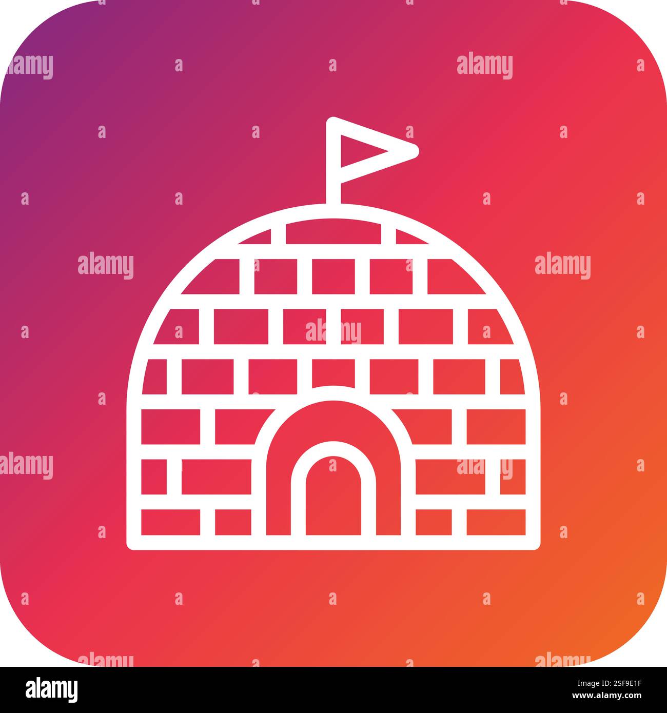 Igloo Vector Icon Design Illustration Stock Vector Image & Art - Alamy