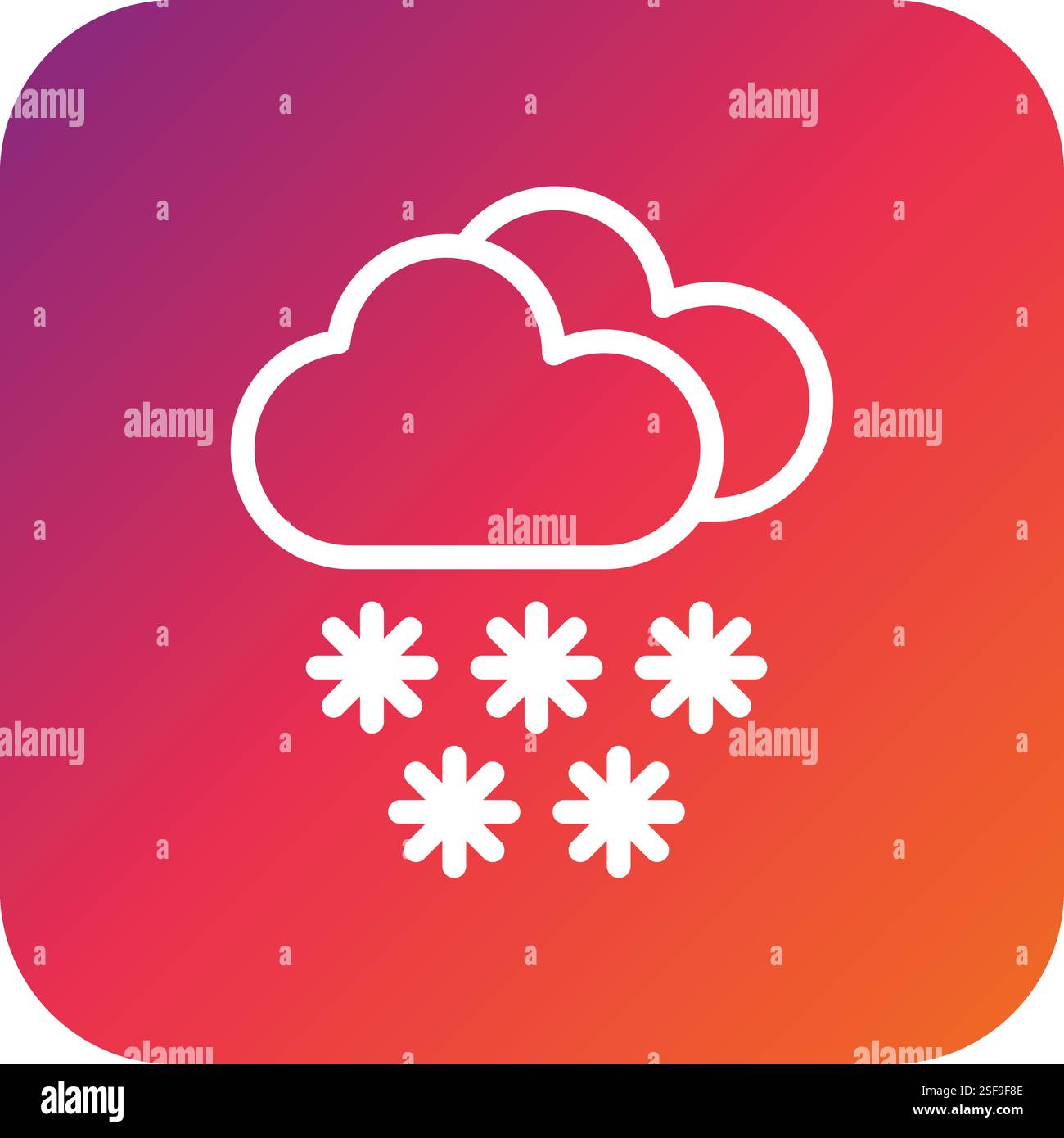 Snowing symbol flat design Stock Vector Images - Alamy