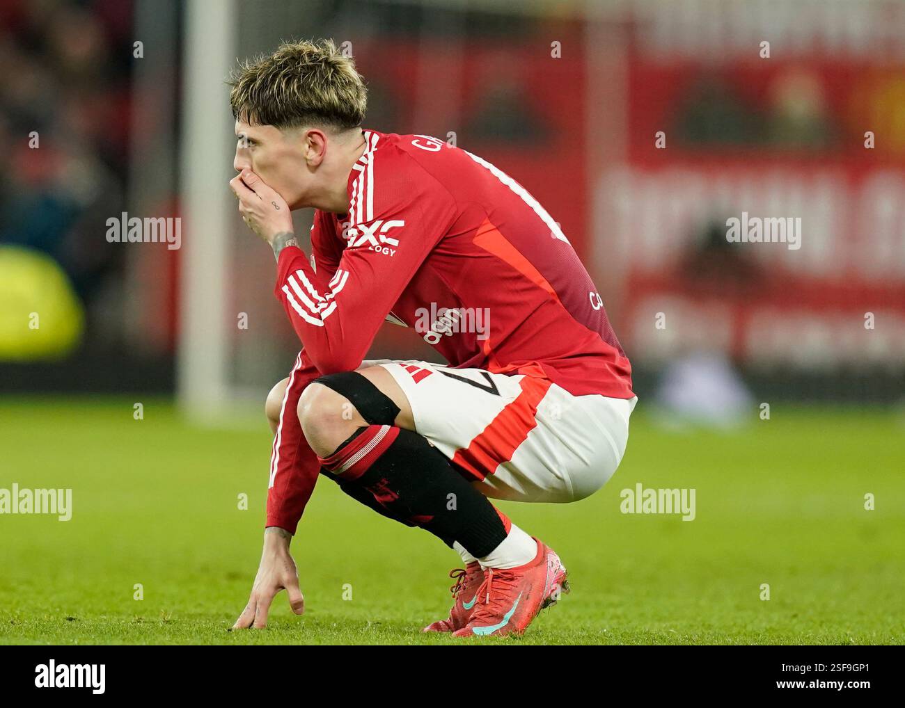 Manchester, England, 7th February 2025. Alejandro Garnacho of ...