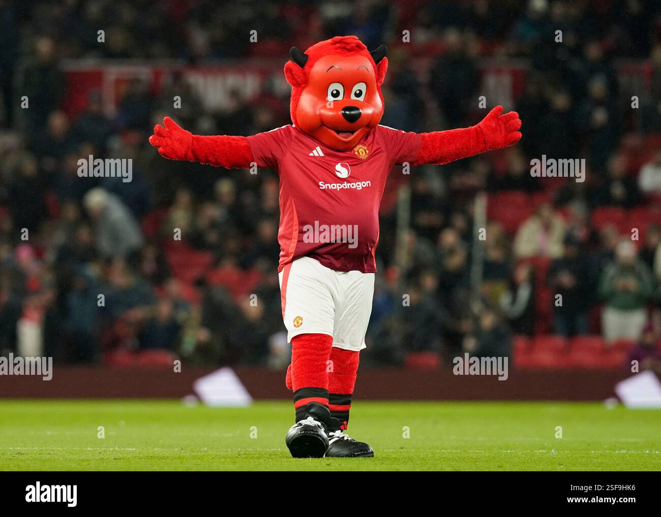 Manchester, England, 7th February 2025. Manchester United mascot Fred ...