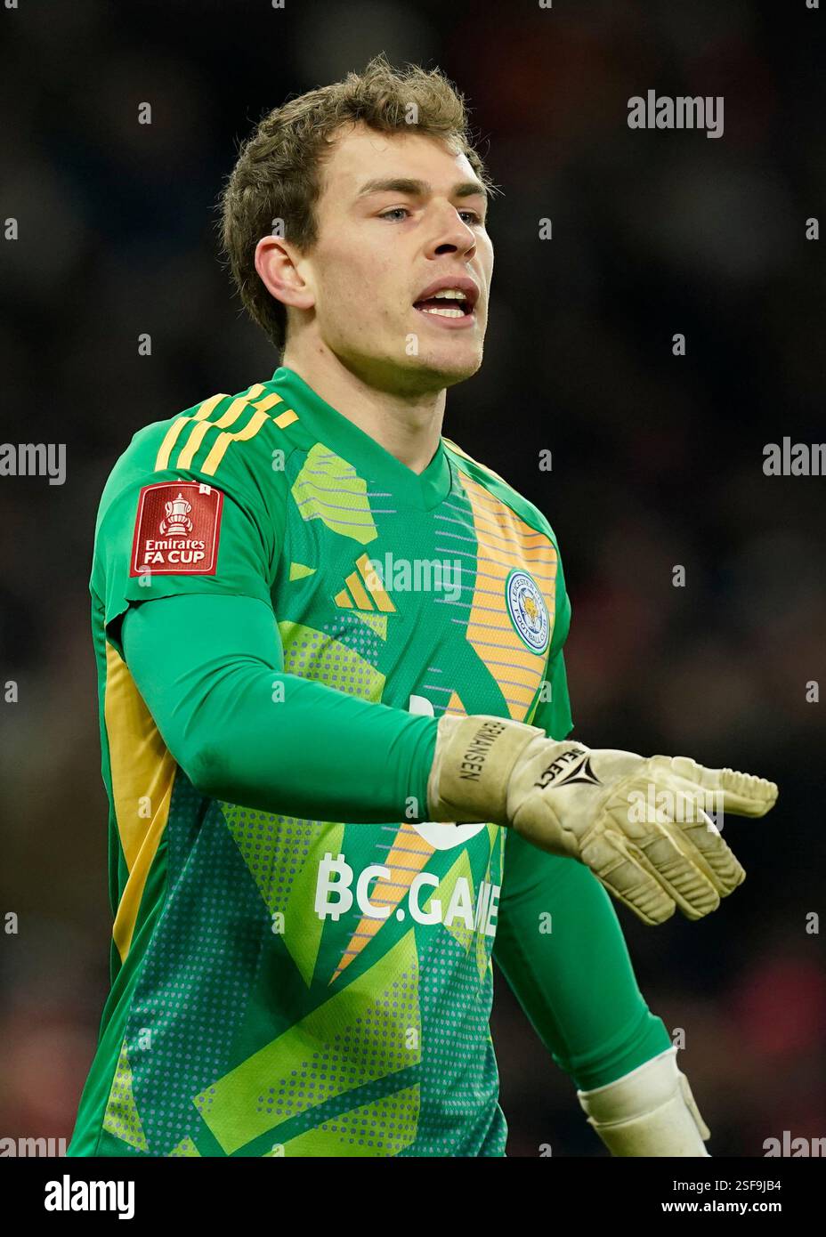 Manchester, England, 7th February 2025. Mads Hermansen of Leicester ...