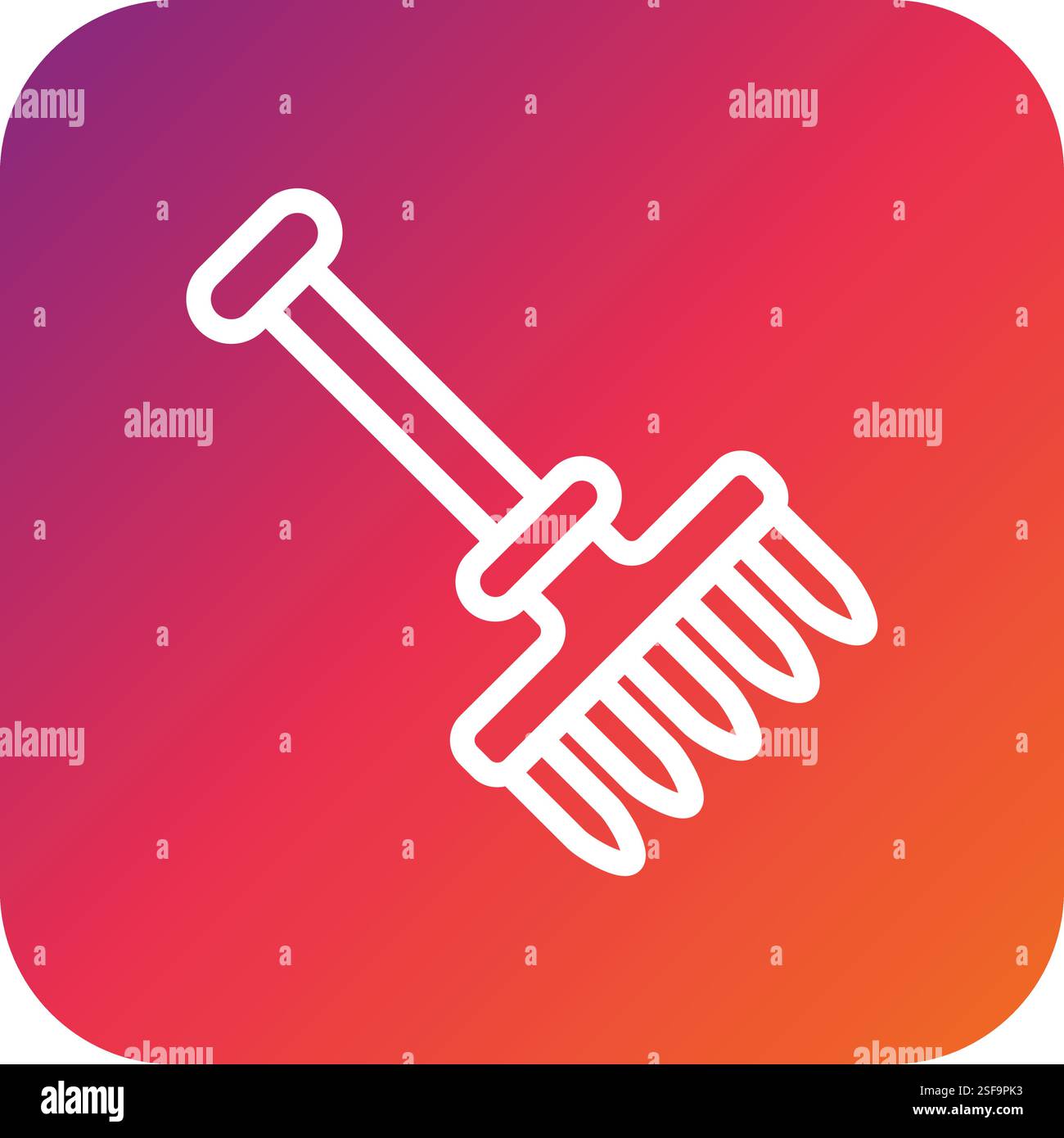 Rake icon flat design Stock Vector Images - Alamy