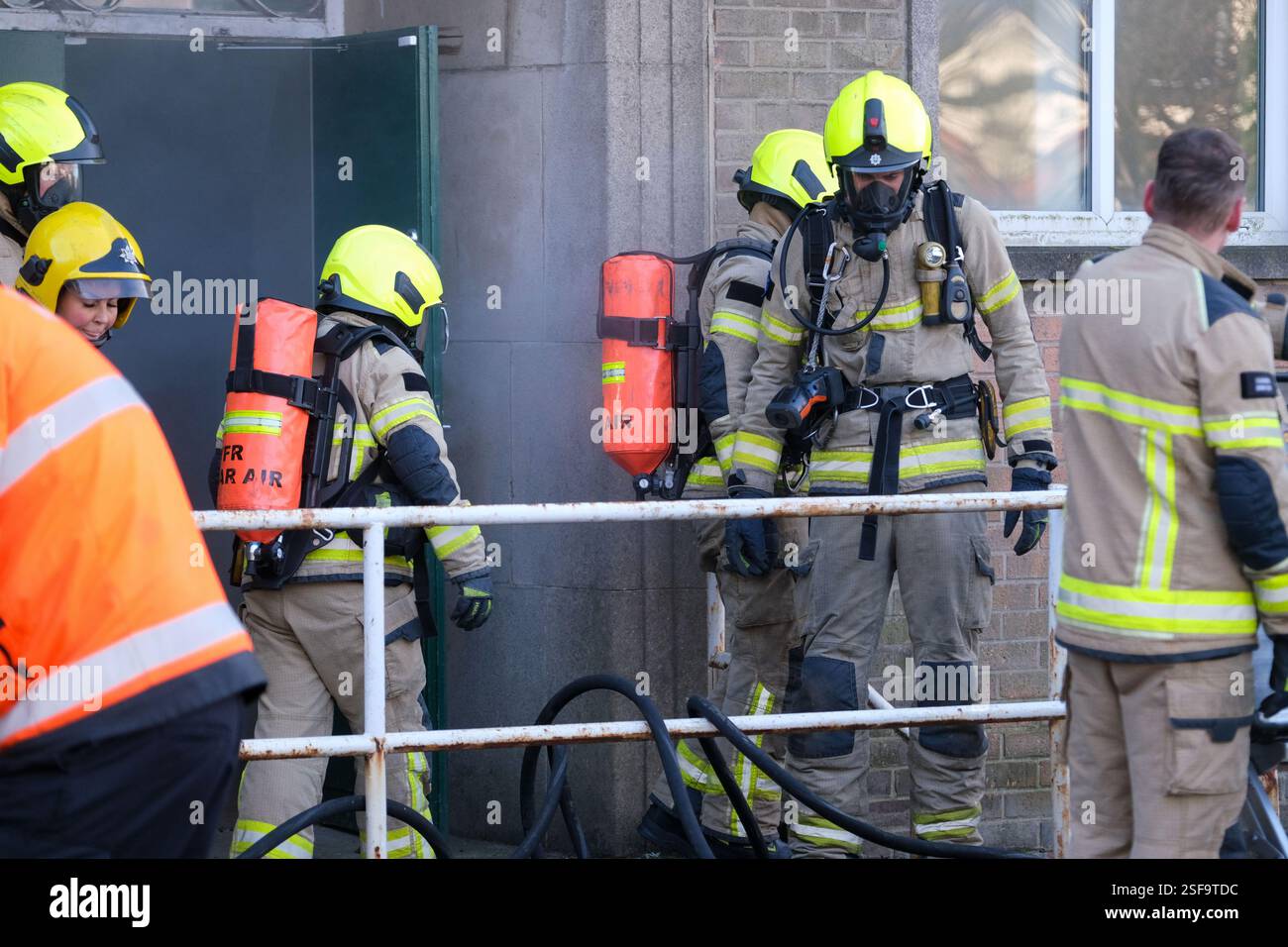 SY Fire Service doing a mock rescue at Norton Pavilions Stock Photo - Alamy
