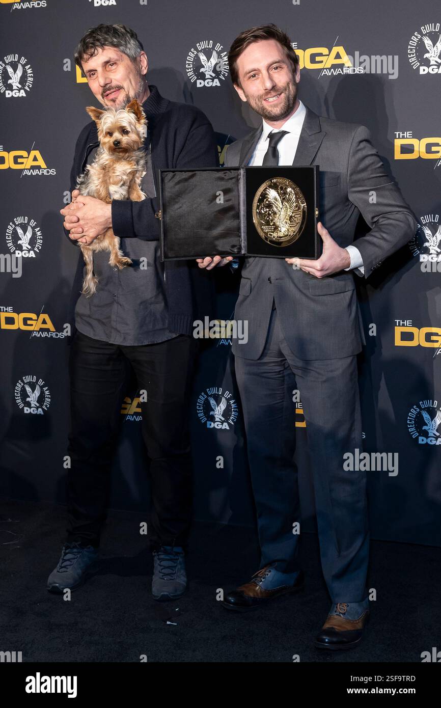 Beverly Hills, USA. 08th Feb, 2025. Slava Leontyev, Frodo the dog and ...