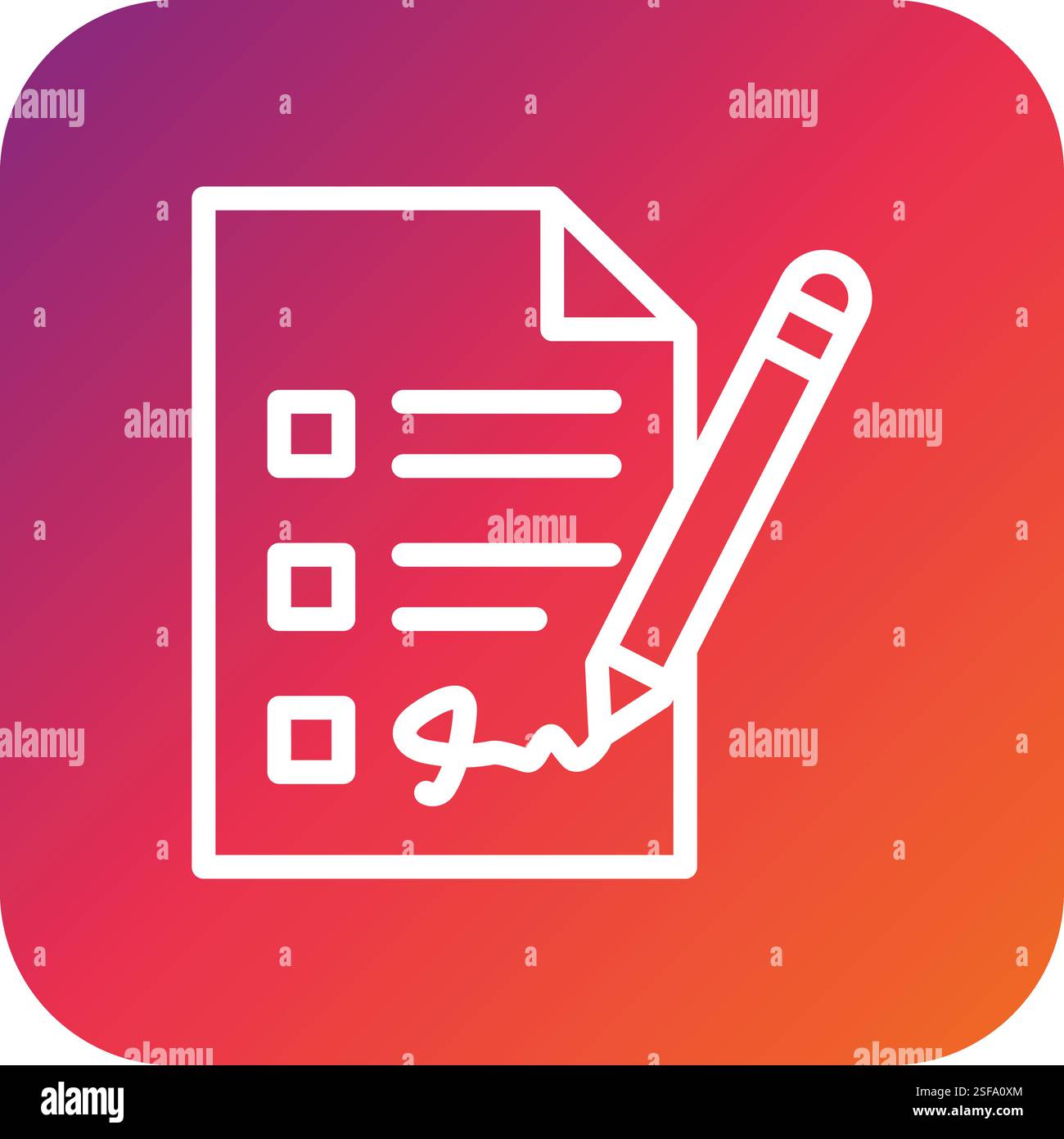 Signing contract line icon Stock Vector Images - Alamy