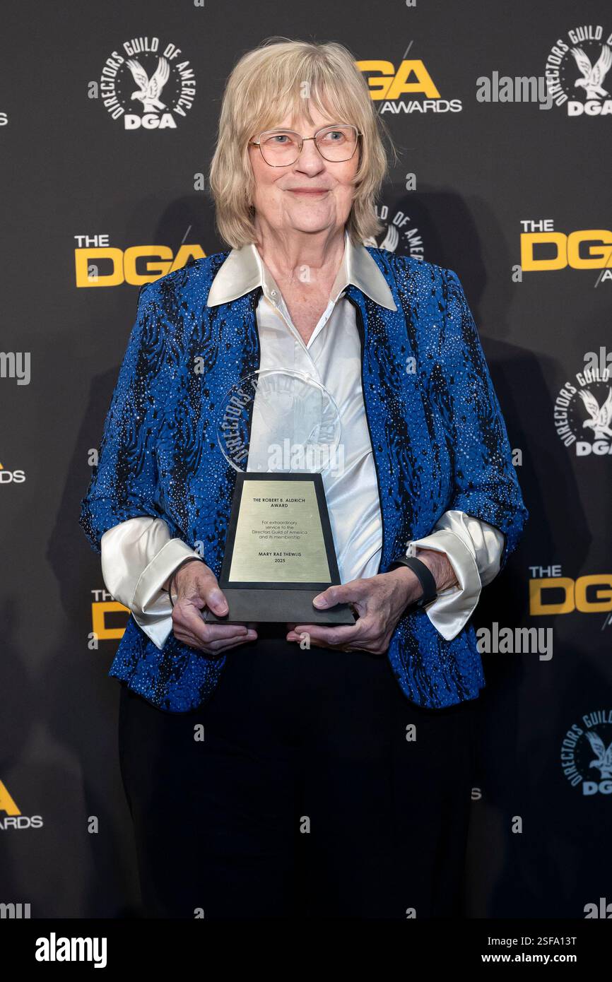 Beverly Hills, USA. 08th Feb, 2025. Mary Rae Thewlis poses in the press ...
