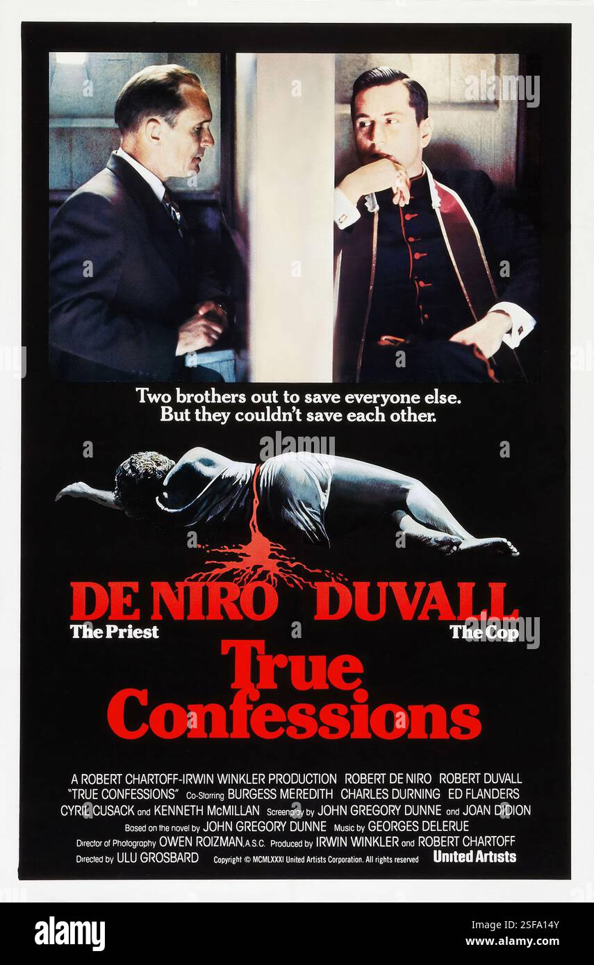 TRUE CONFESSIONS (1981), directed by ULU GROSBARD. Credit: UNITED ARTISTS / Album Stock Photo ...