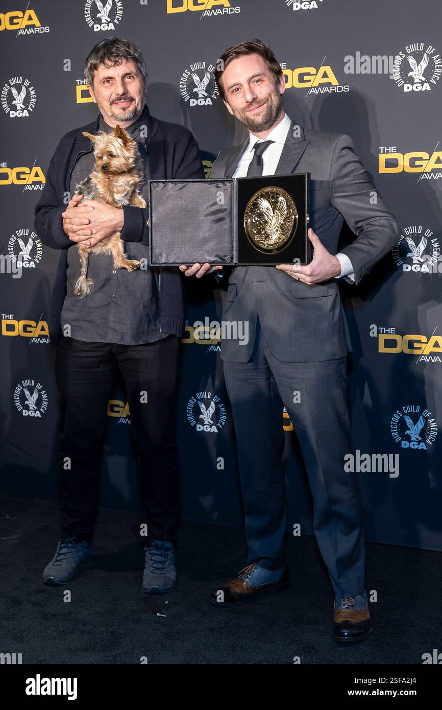 Beverly Hills, USA. 08th Feb, 2025. Slava Leontyev, Frodo the dog and ...