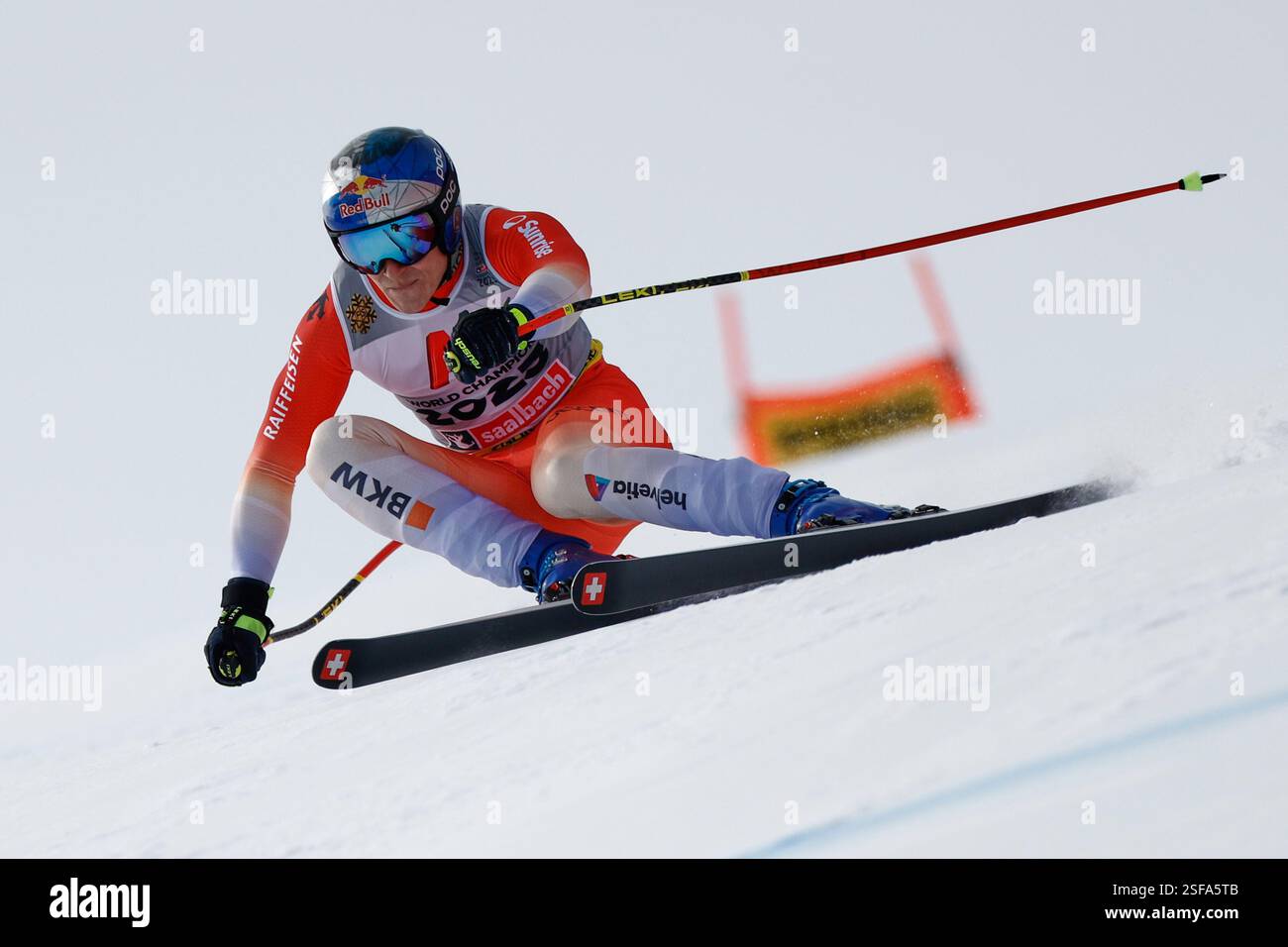 Switzerland's Marco Odermatt speeds down the course during a men's ...