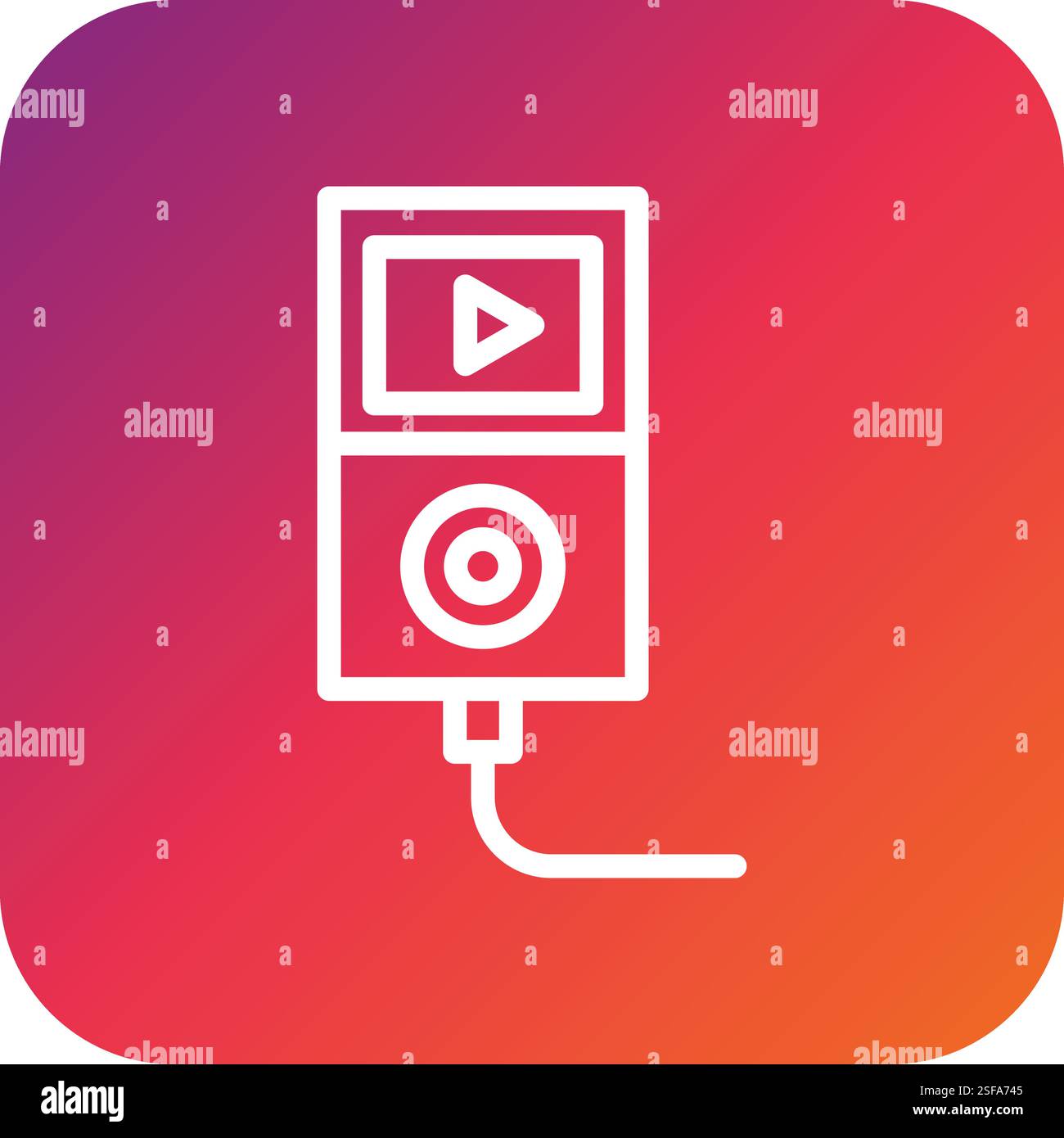 Music Player Vector Icon Design Illustration Stock Vector Image & Art ...