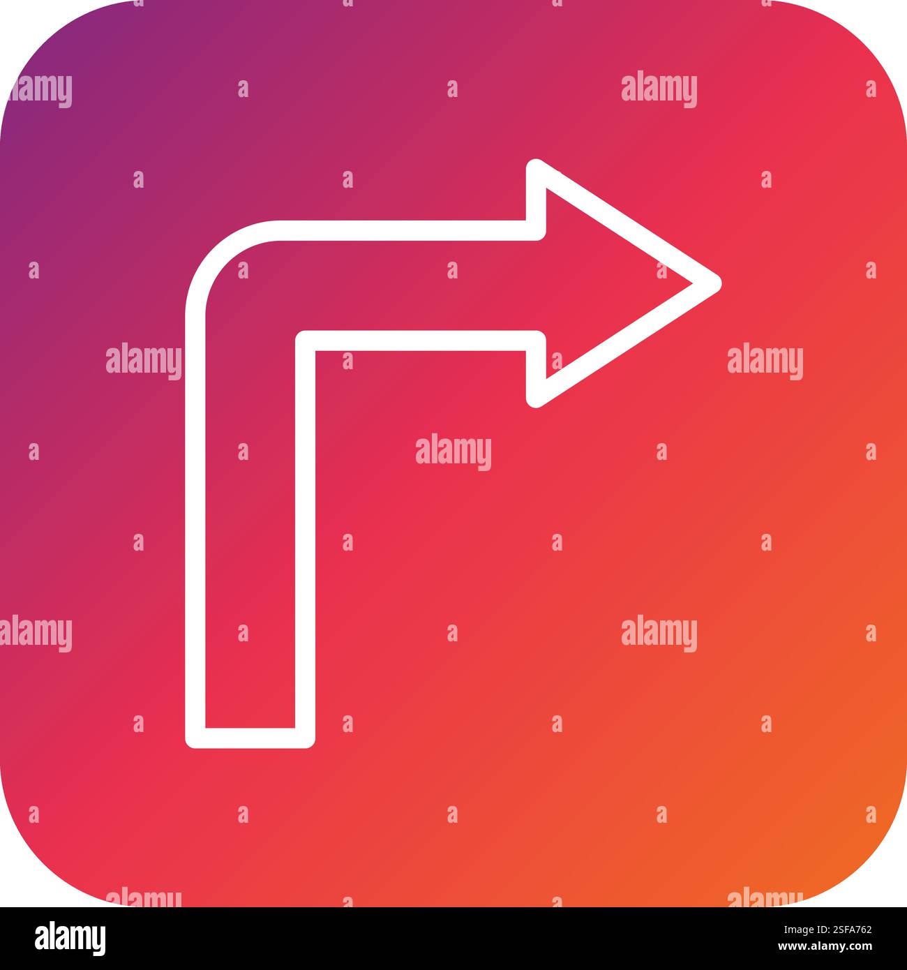 Turn right icon logo hi-res stock photography and images - Alamy