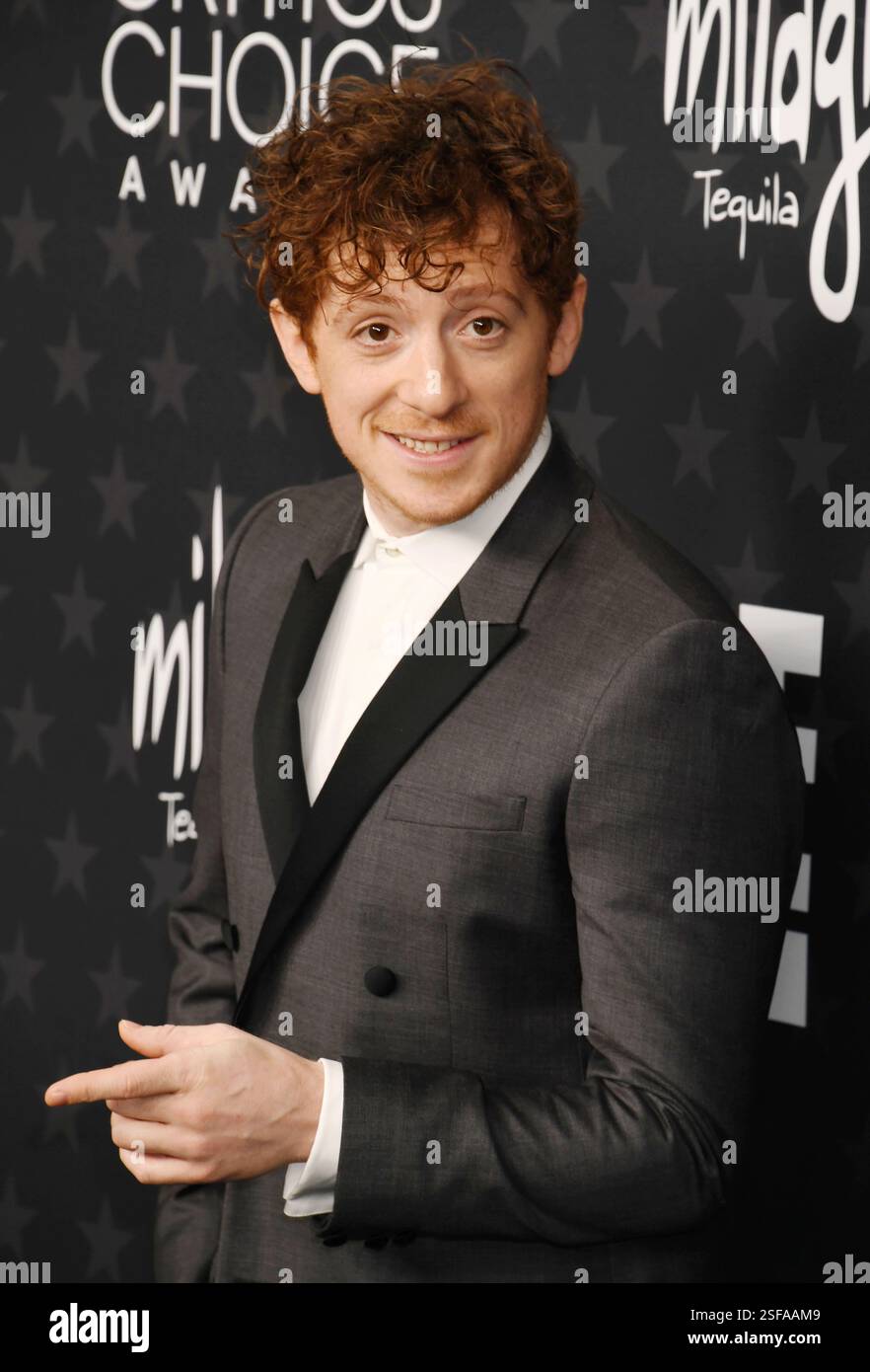 SANTA MONICA, CALIFORNIA - FEBRUARY 07: Ethan Slater attends the 30th Annual Critics Choice ...