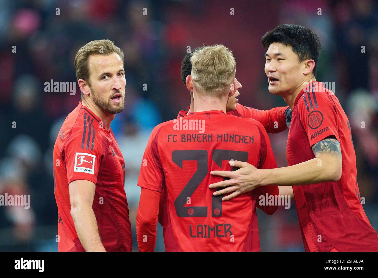 Harry Kane, FCB 9 celebrates his goal, happy, laugh, celebration, 3-0 ...