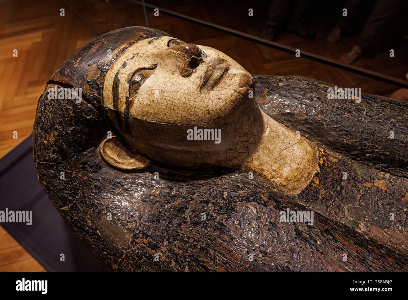 Egyptian mummy on display in Betliar mansion, Slovakia Stock Photo - Alamy