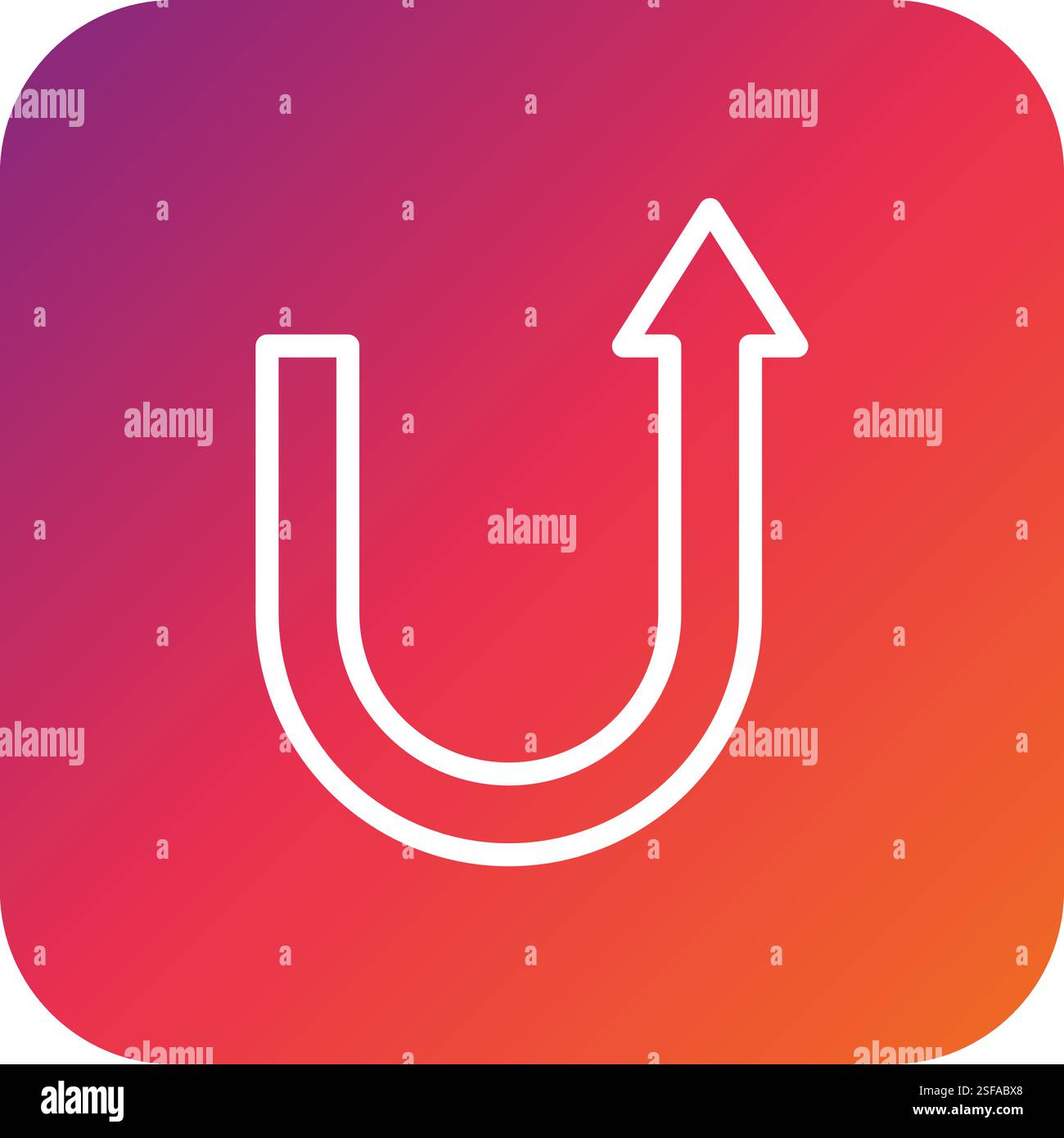 U turn Vector Icon Design Illustration Stock Vector Image & Art - Alamy