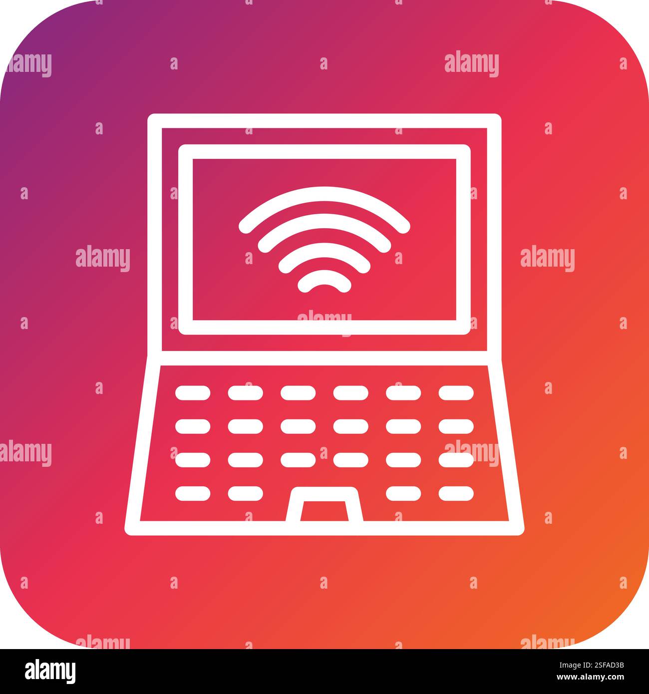 Flat line laptop icon hi-res stock photography and images - Alamy