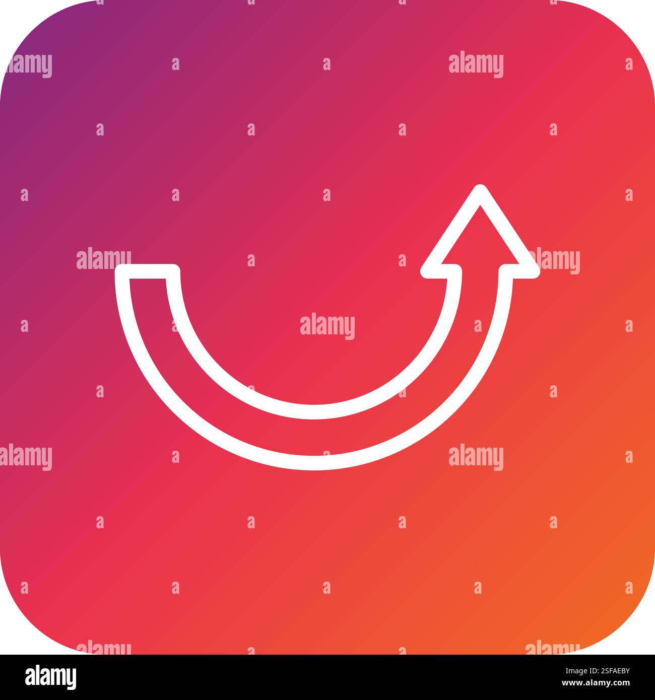 Curve arrow Vector Icon Design Illustration Stock Vector Image & Art ...