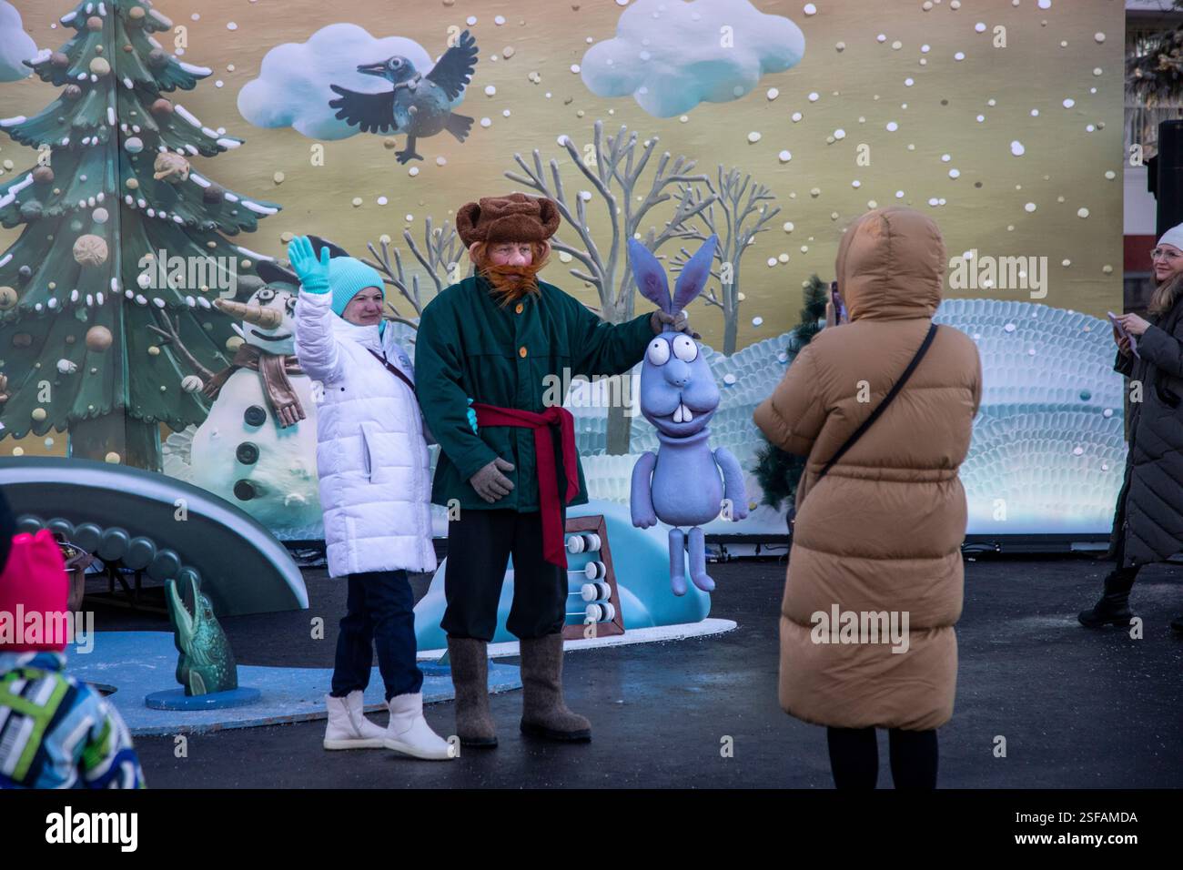 Moscow, Russia. 19th of January, 2025. An artist in the image of a ...