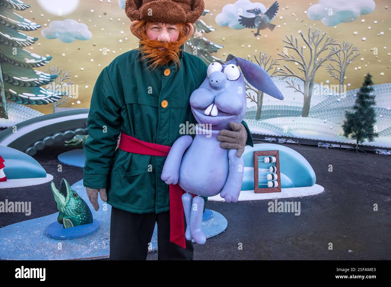 Moscow, Russia. 19th of January, 2025. An artist in the image of a ...