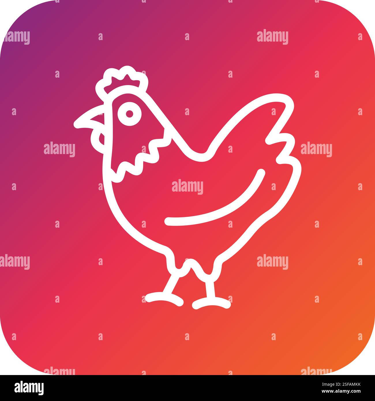 Modern animal icon chicken hi-res stock photography and images - Alamy
