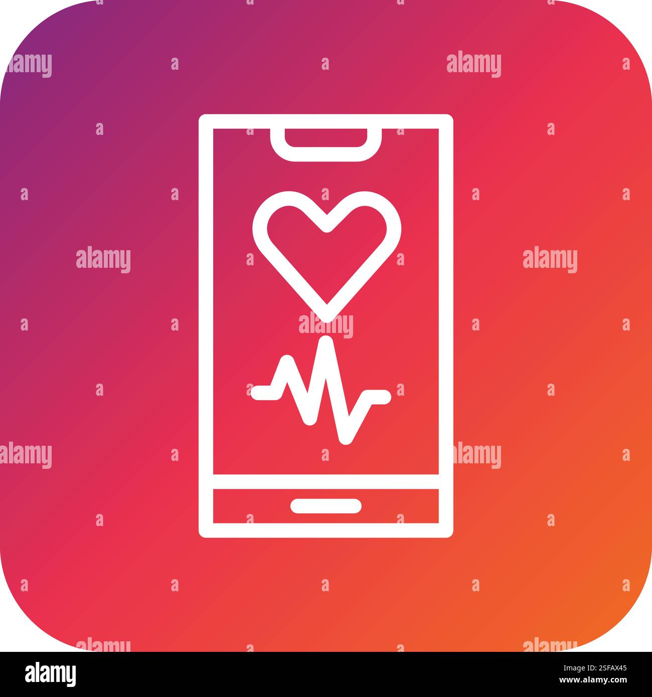 Heart rate thin line Stock Vector Images - Alamy