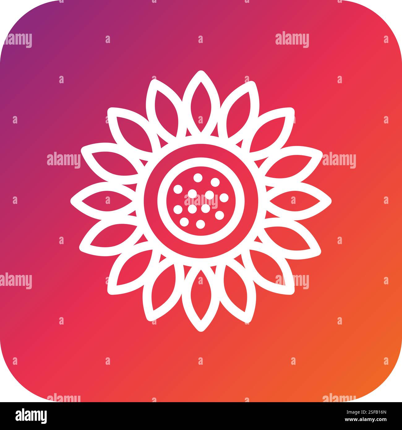 Sunflower Vector Icon Design Illustration Stock Vector Image & Art - Alamy