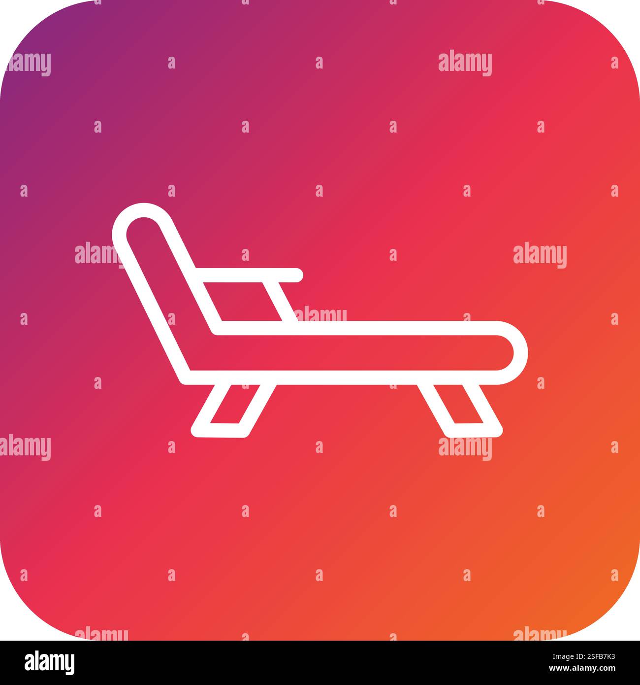 Deck chair Vector Icon Design Illustration Stock Vector Image & Art - Alamy