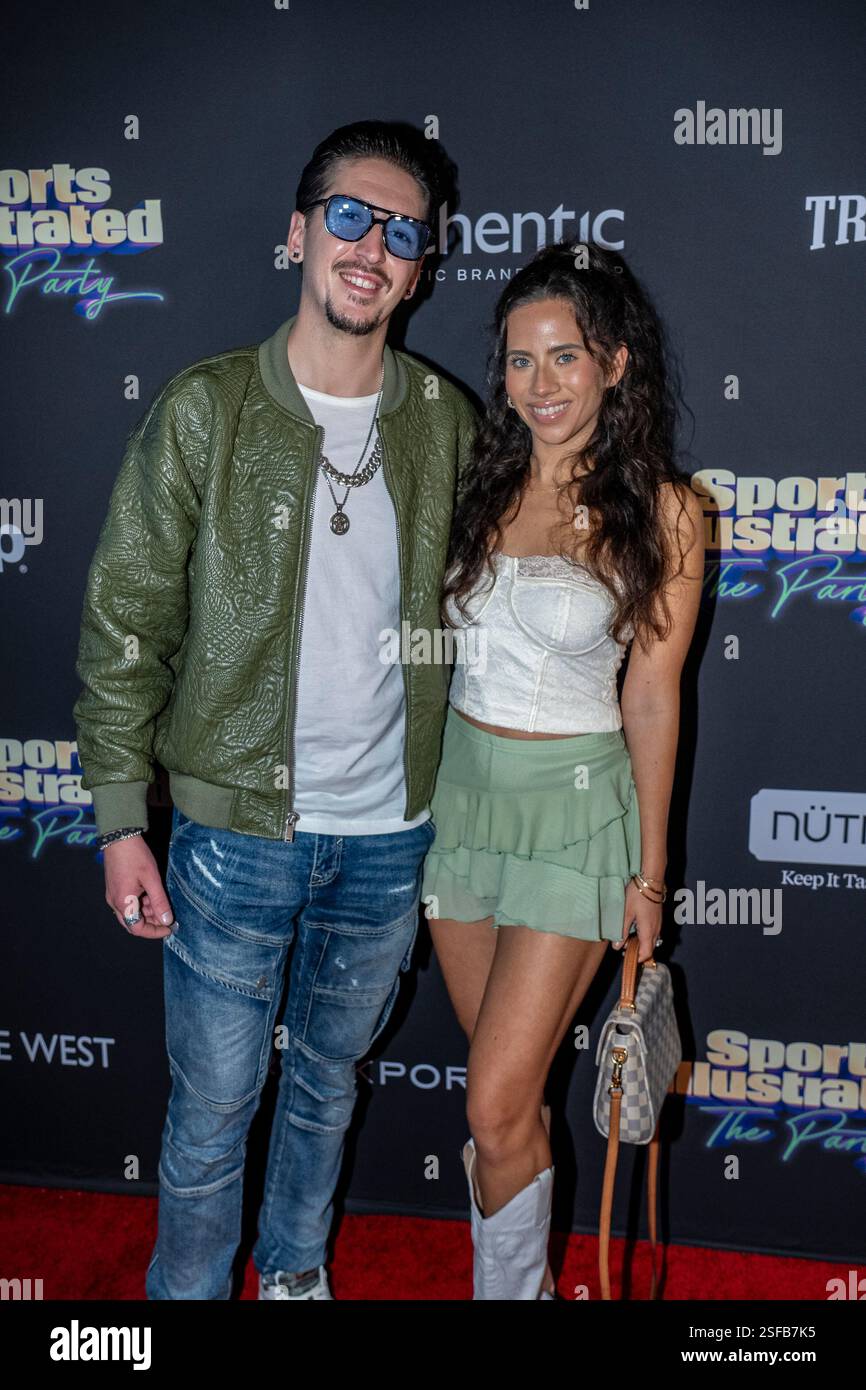 Hunter Fieri, left, and Tara Bernstein attend the Sports Illustrated ...
