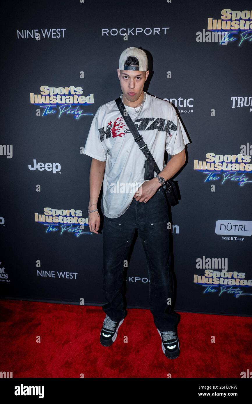Jackson Mahomes attends the Sports Illustrated Super Bowl party on ...