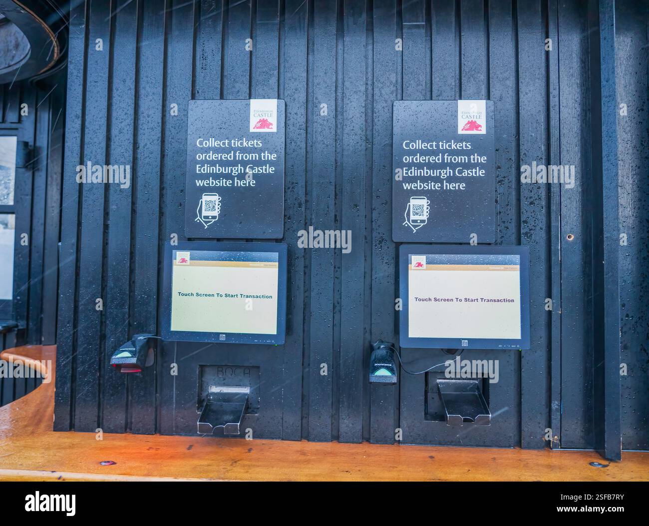 collect tickets ordered from the edinburgh castle ,touch screen display ...