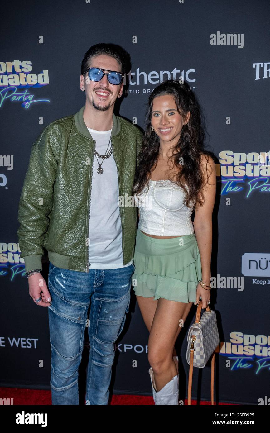 Hunter Fieri, left, and Tara Bernstein attend the Sports Illustrated ...