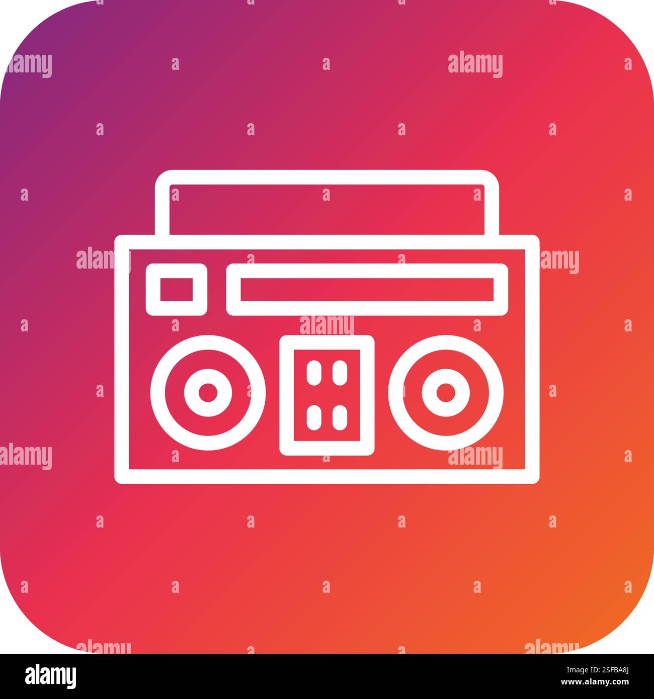 Boombox Vector Icon Design Illustration Stock Vector Image & Art - Alamy