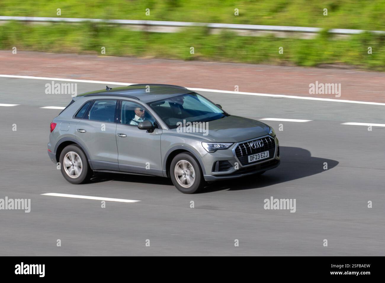 2023 Grey Audi Q3 Technik 35 TFSI Mhev S electric car, compact SUV with ...
