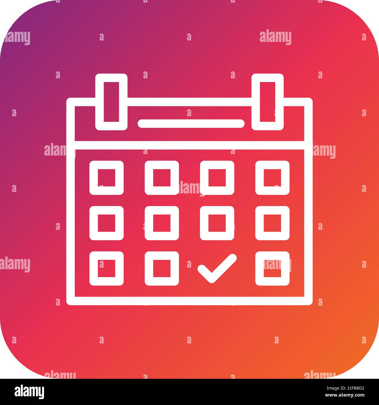Schedule flat design thin Stock Vector Images - Alamy