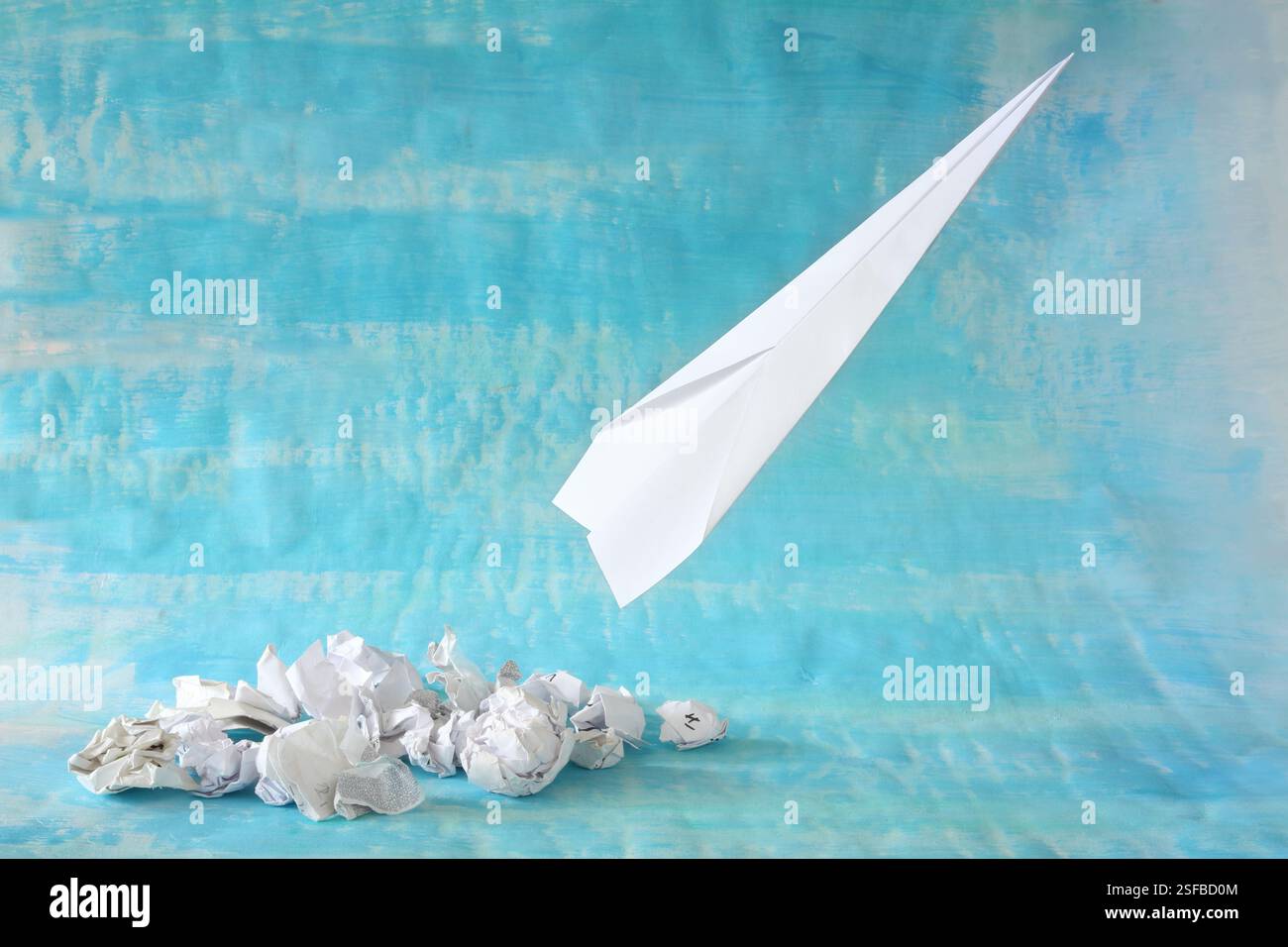 Fresh ideas for business transformation concept with crumpled paper ...