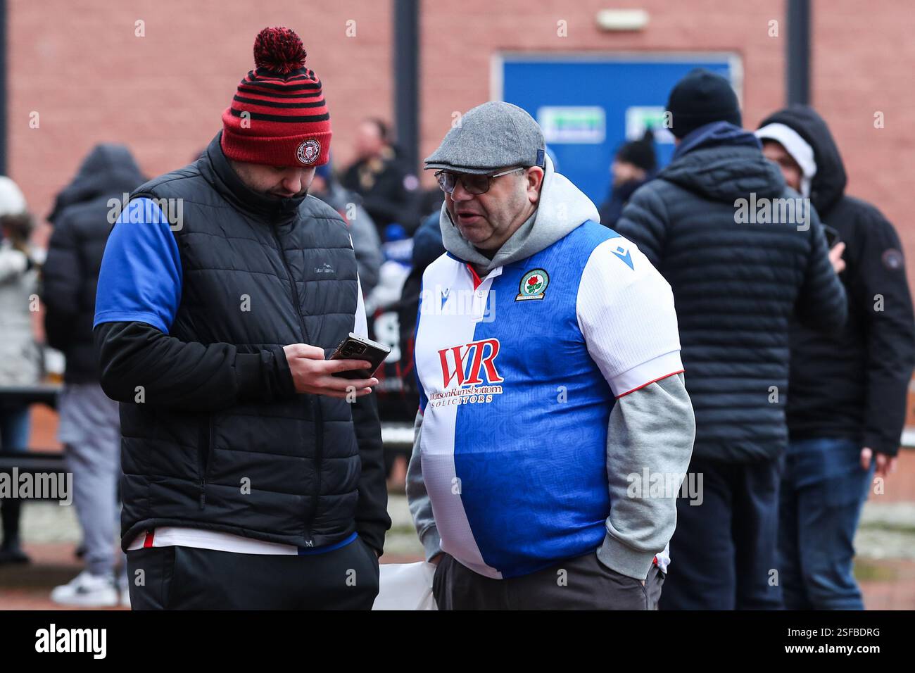 Blackburn Rovers fans arrive ahead of the Emirates FA Cup Fourth Round ...