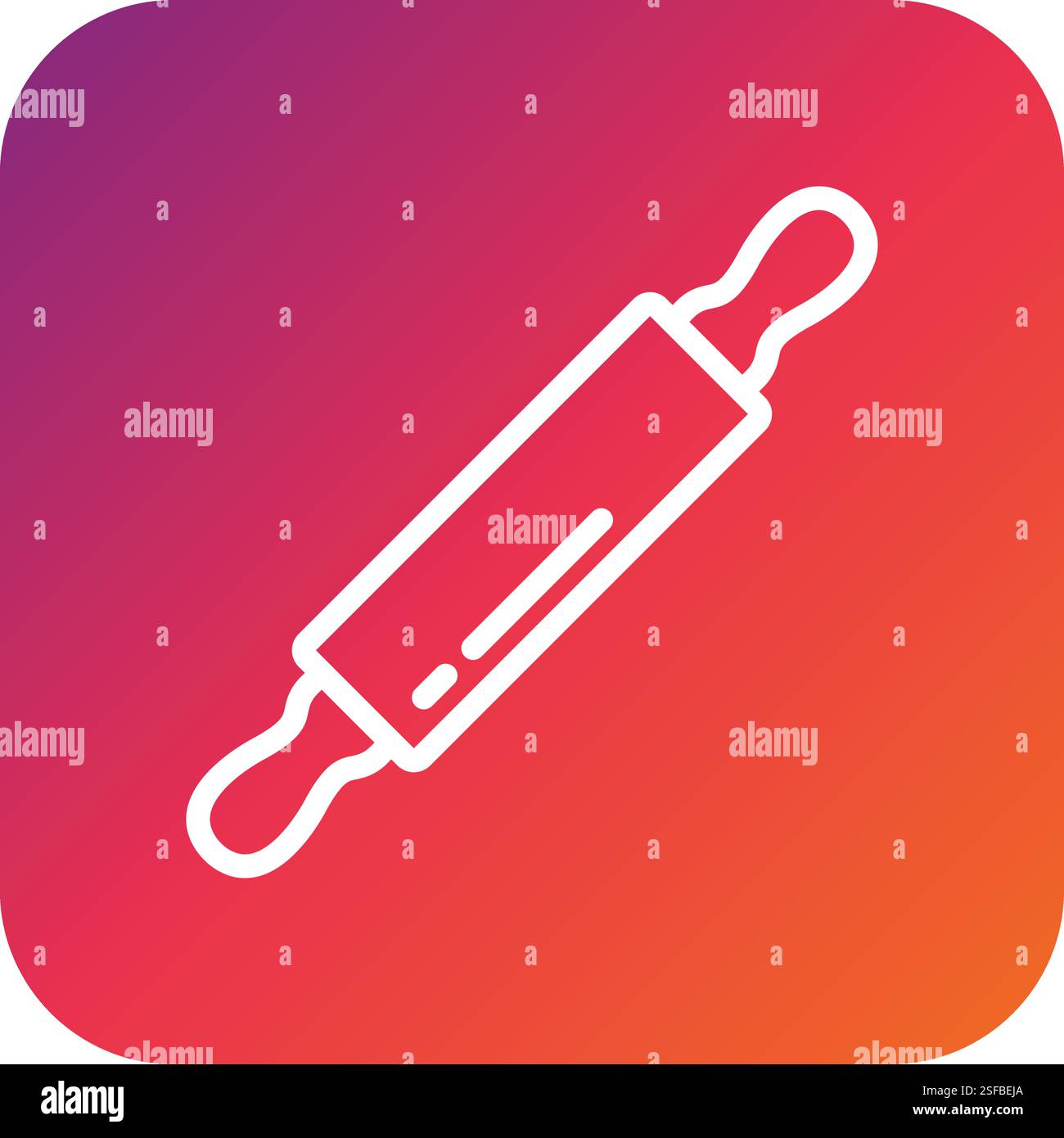 Rolling pin Vector Icon Design Illustration Stock Vector Image & Art ...