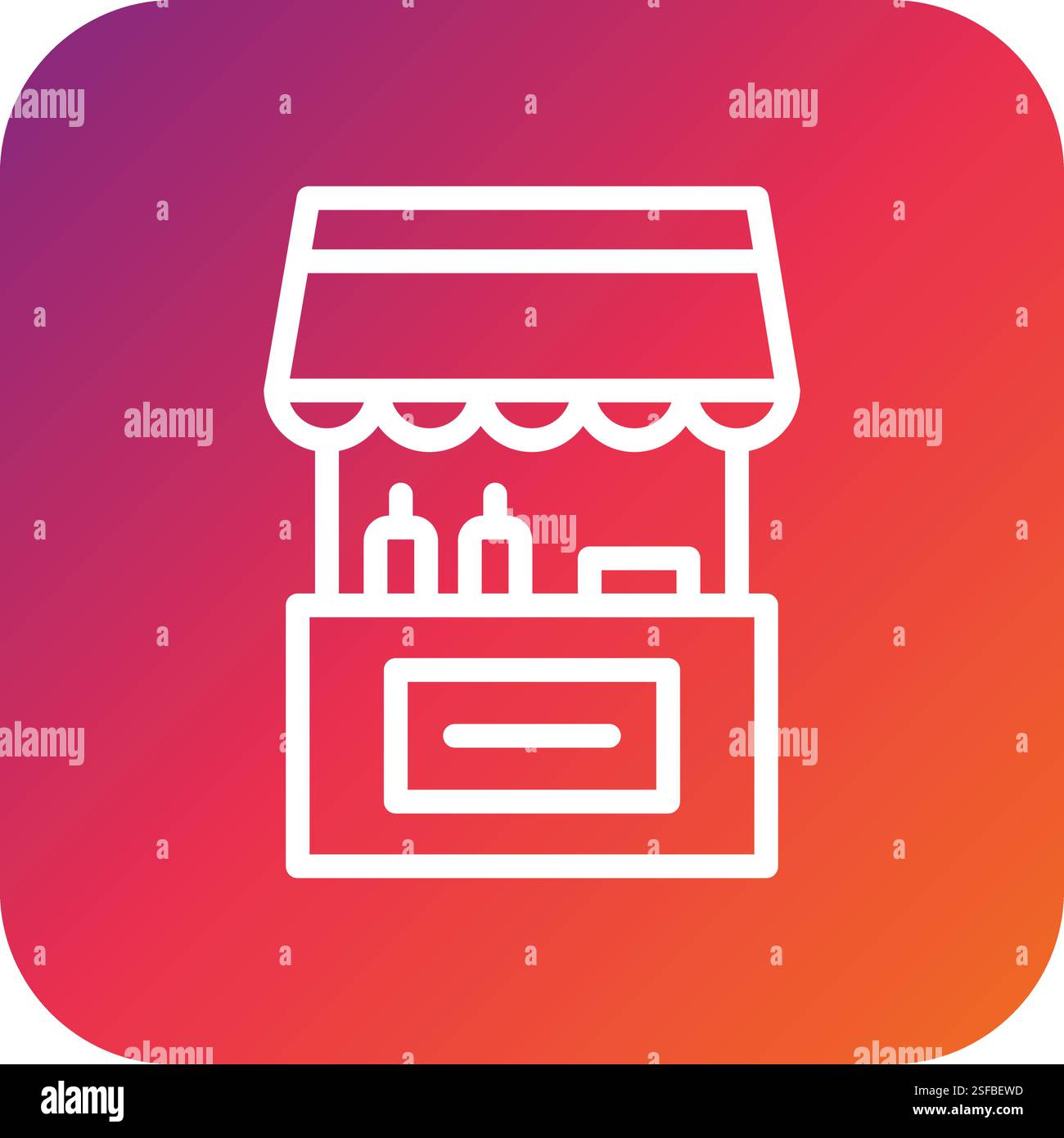 Food stall Vector Icon Design Illustration Stock Vector Image & Art - Alamy