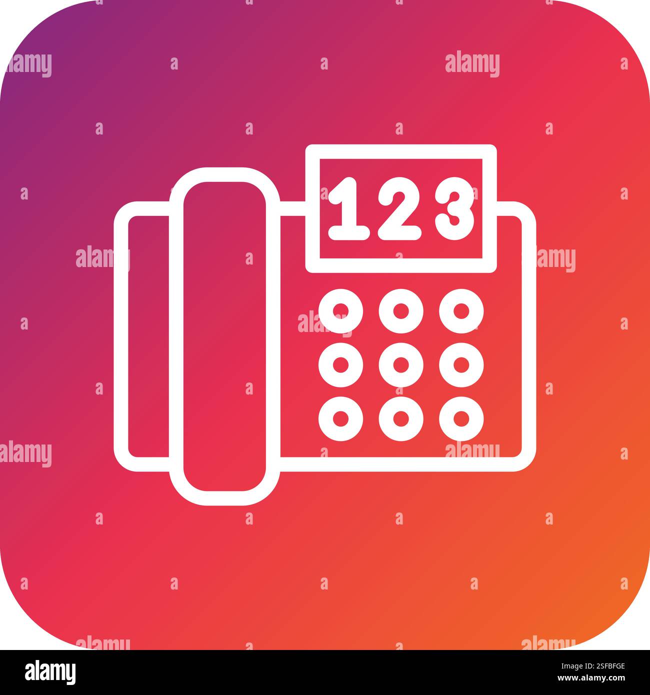 Telephone flat color ui Stock Vector Images - Alamy